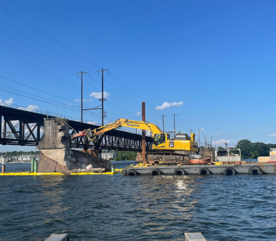 Susquehanna River Rail Bridge Project - Remnant Bridge Piers